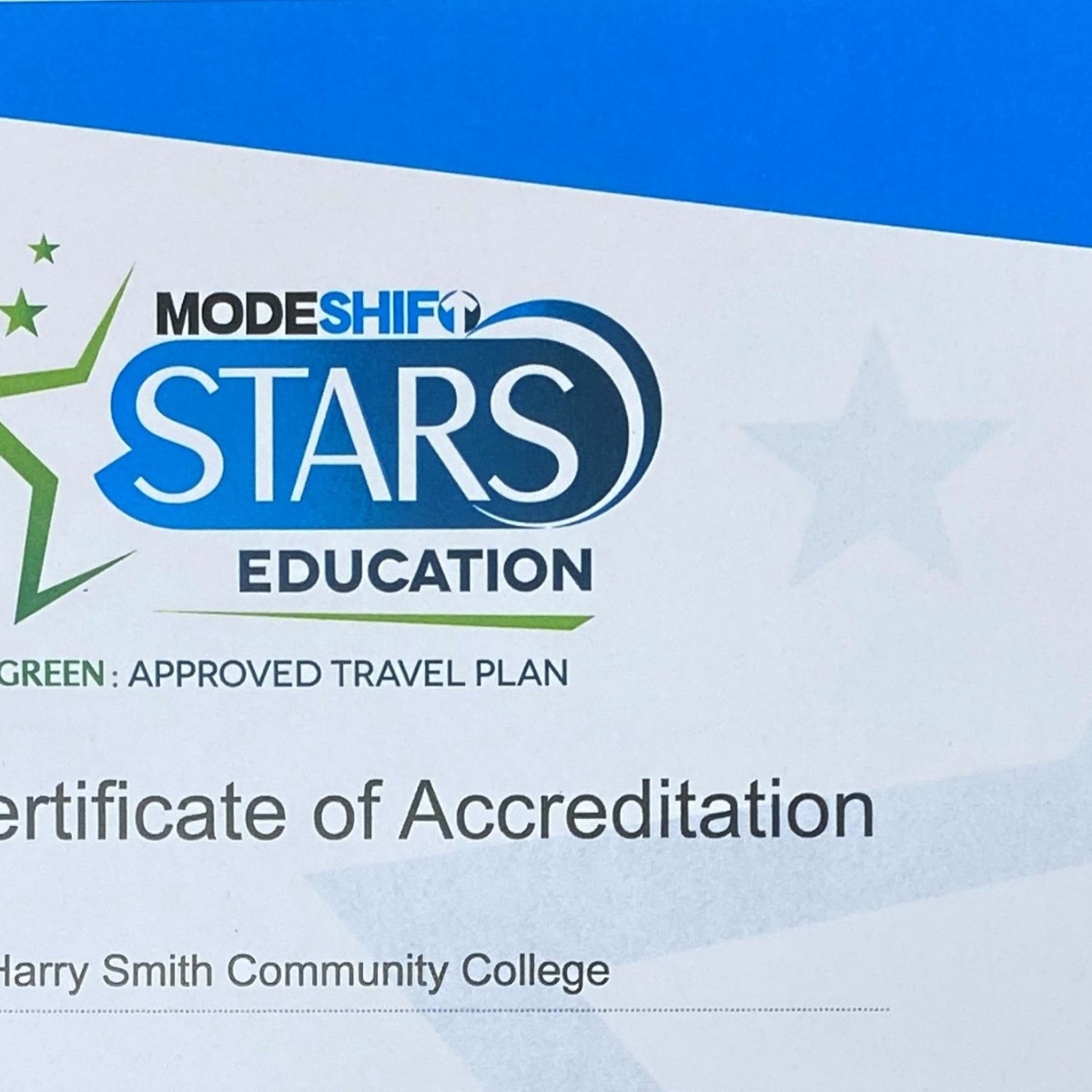 Aspire Learning Trust - SIR HARRY SMITH CERTIFICATE OF ACCREDITATION